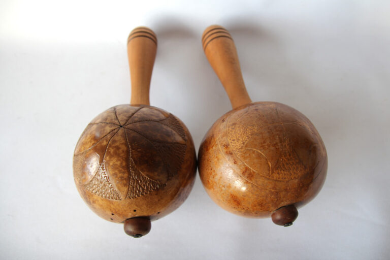 Maracas tradicionales de totumo calabazo, maracón especial para Cumbia ...